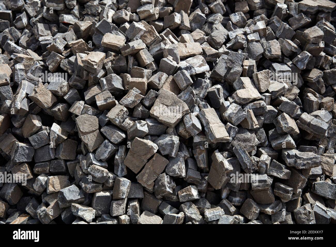 Pile of gray stone blocks backdrop Stock Photo - Alamy