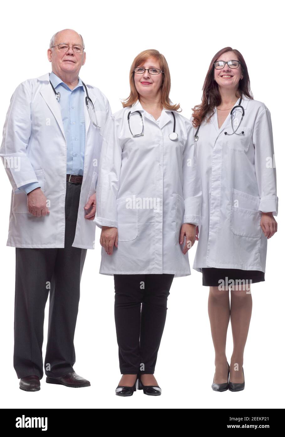 group of qualified doctors showing their visiting card Stock Photo - Alamy