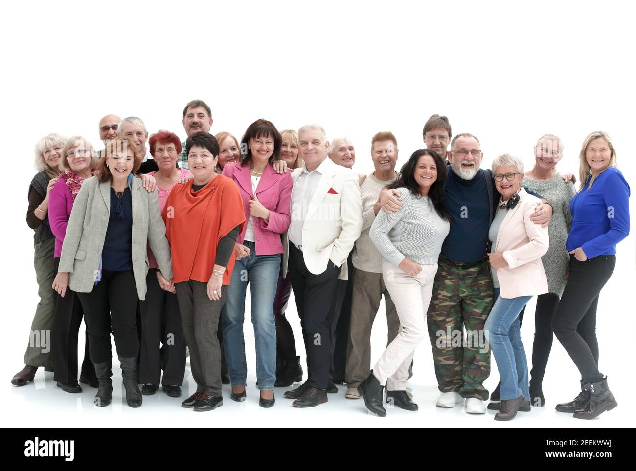 Happy elderly group Cut Out Stock Images & Pictures - Alamy