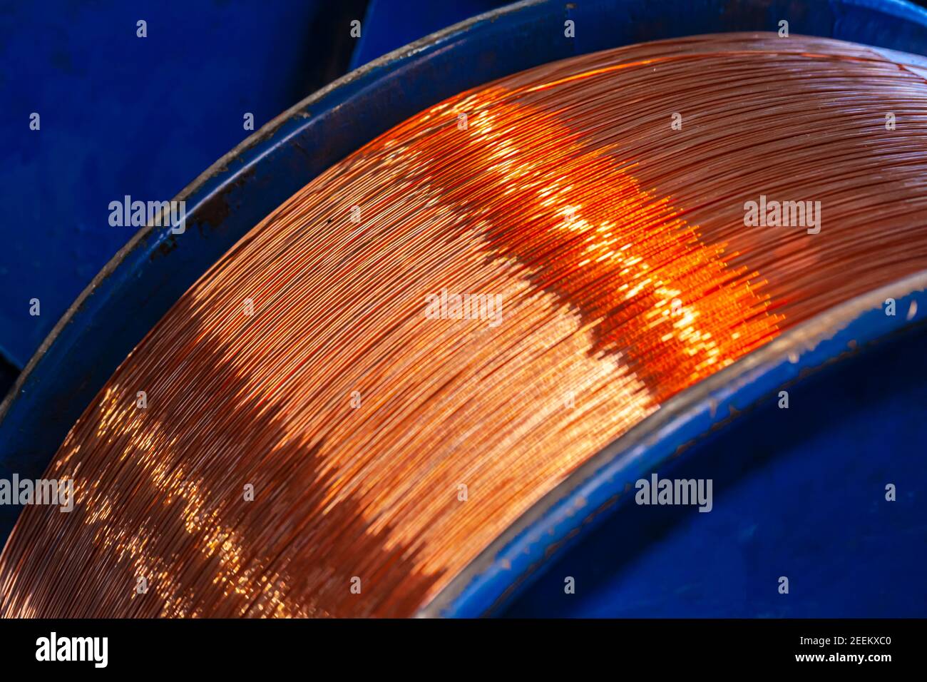 Copper cable reels hi-res stock photography and images - Alamy