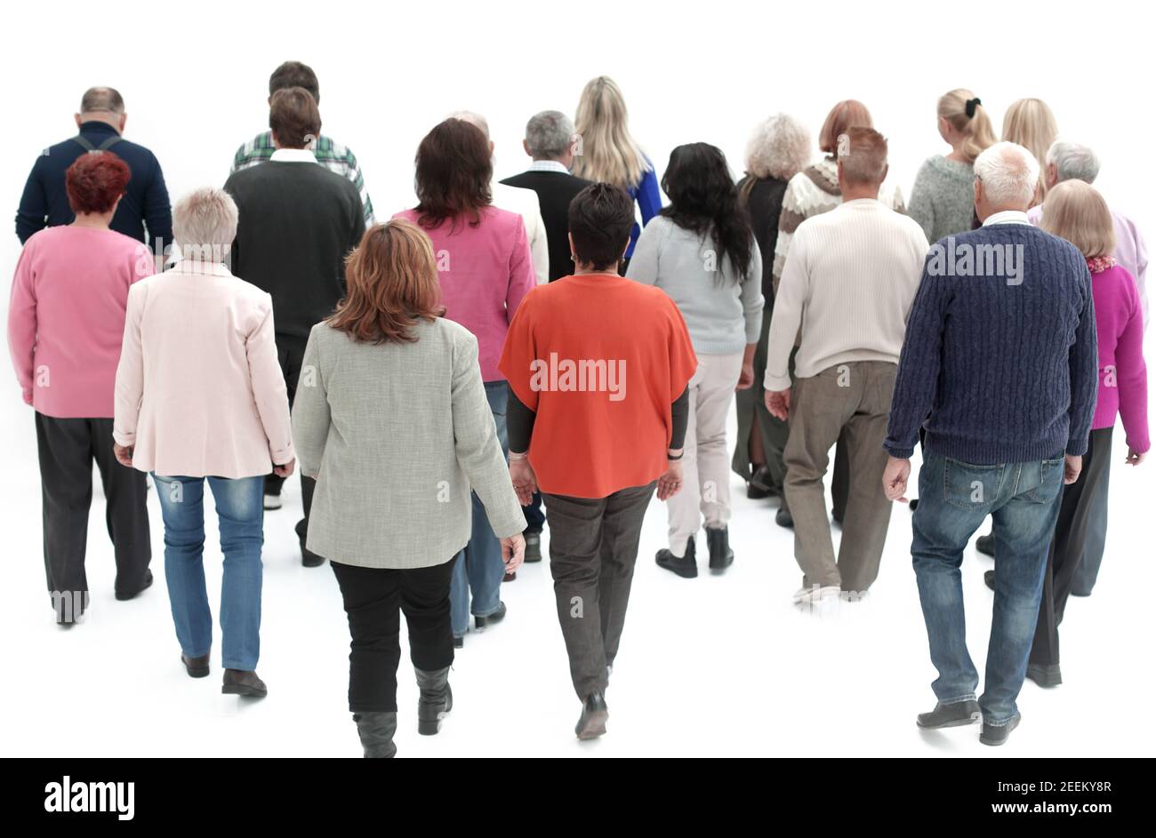 Back view walking business team Cut Out Stock Images & Pictures - Alamy