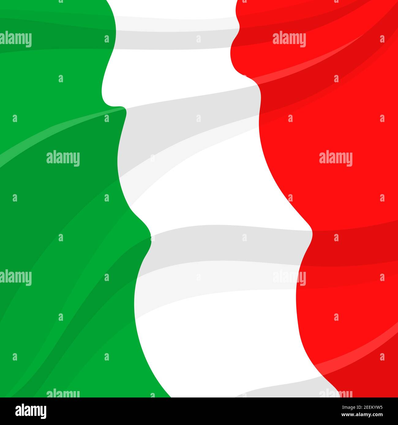 The italian flag waves Stock Vector Images - Alamy