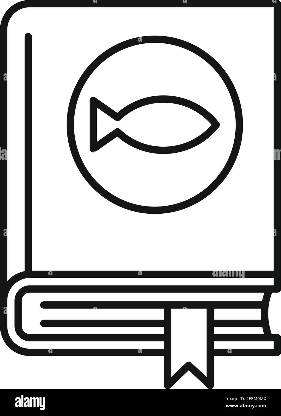 Ichthyology book icon, outline style Stock Vector Image & Art - Alamy