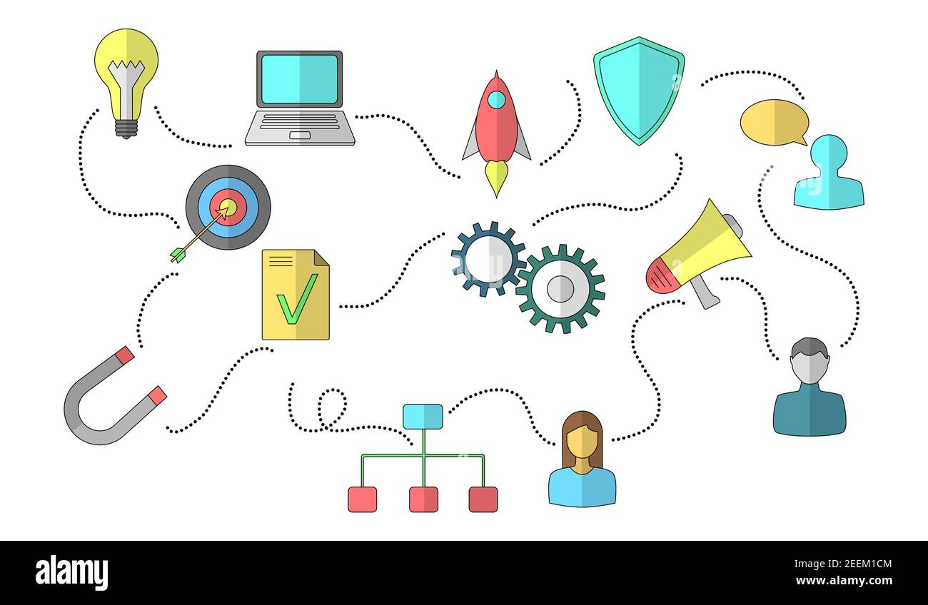 Illustration of a business strategy concept Stock Photo - Alamy
