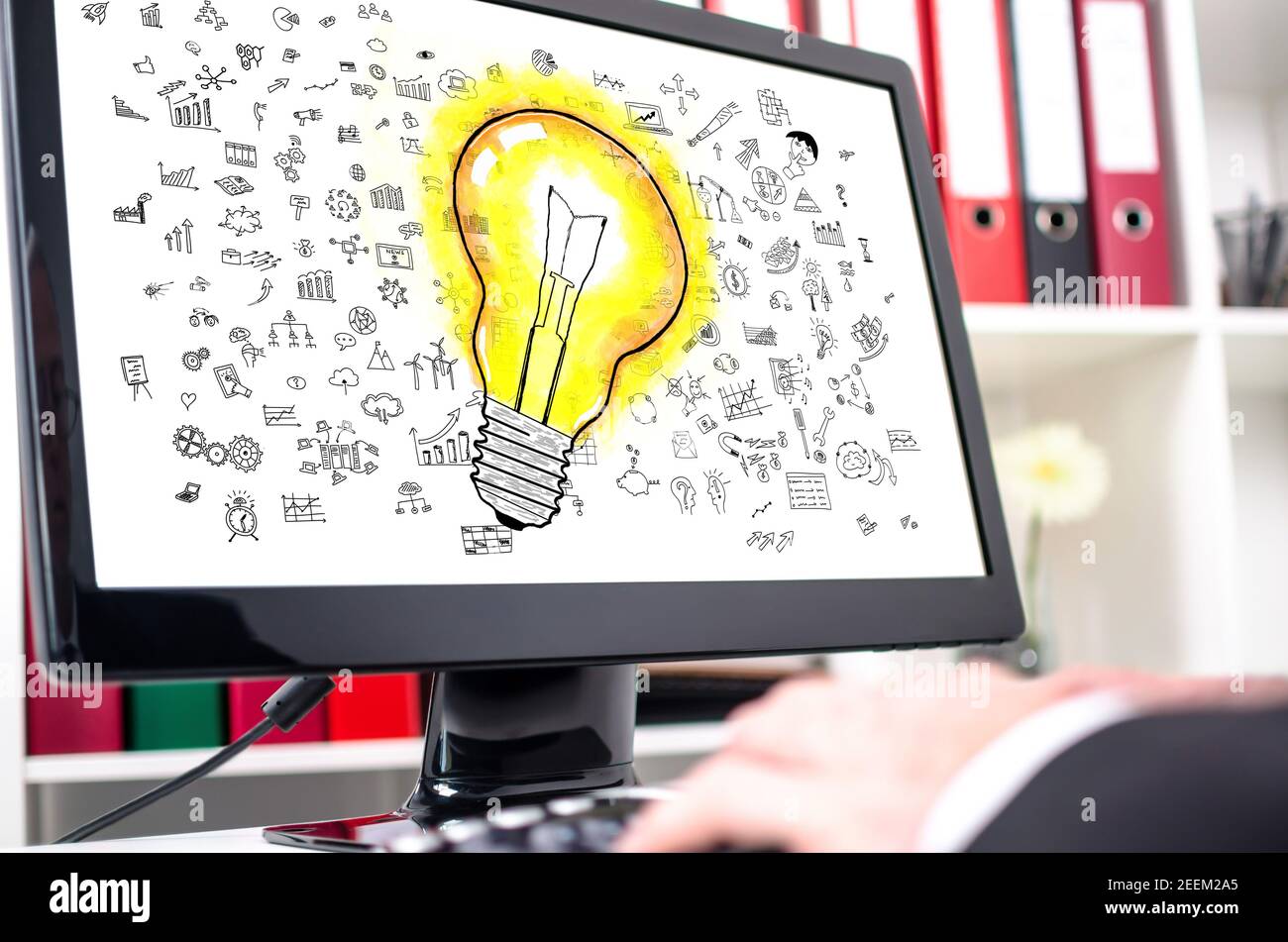 Ideas concept shown on a computer screen Stock Photo - Alamy