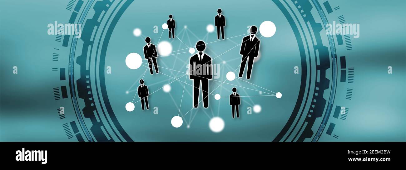Illustration of a business network concept Stock Photo - Alamy