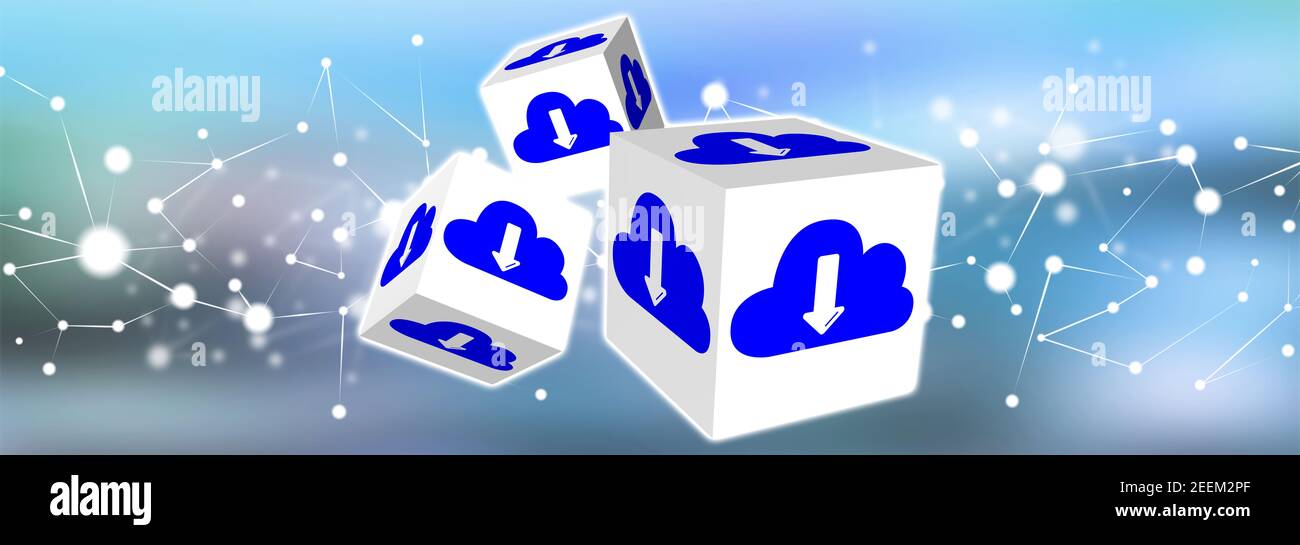 Illustration of a data download concept Stock Photo - Alamy