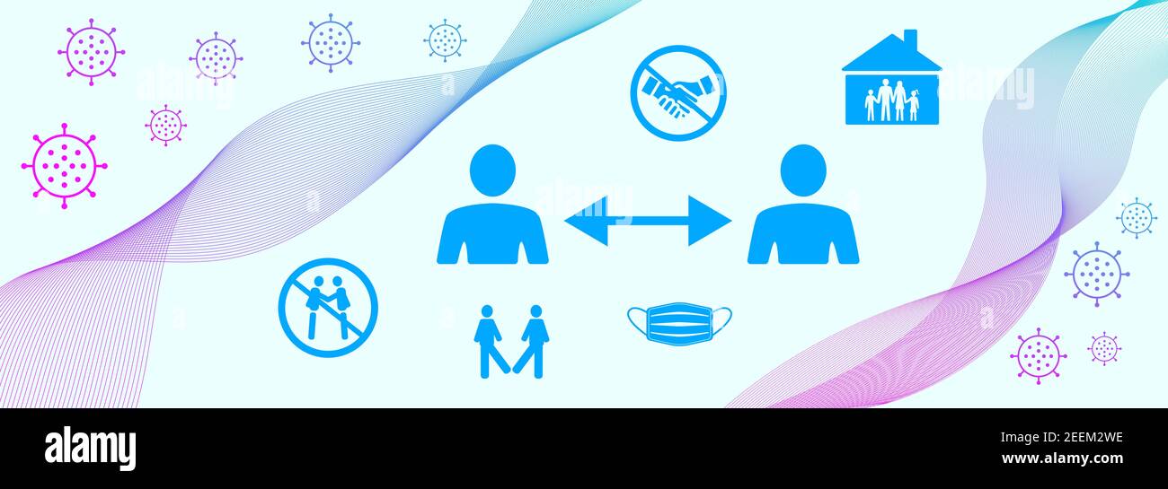 Illustration of protective measures against virus contamination on ...