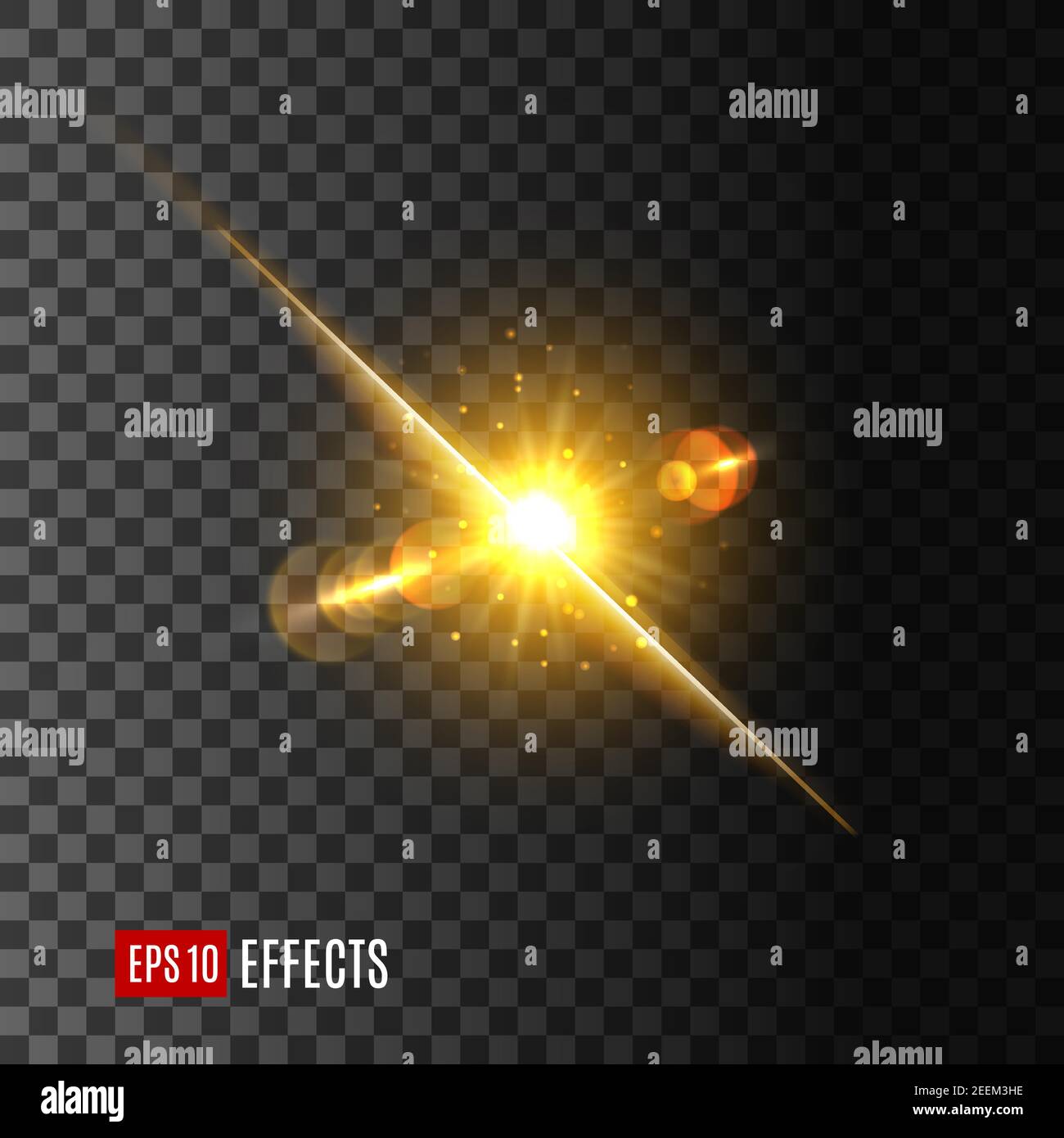 Sun or star light flash icon on transparent background. Vector isolated ...