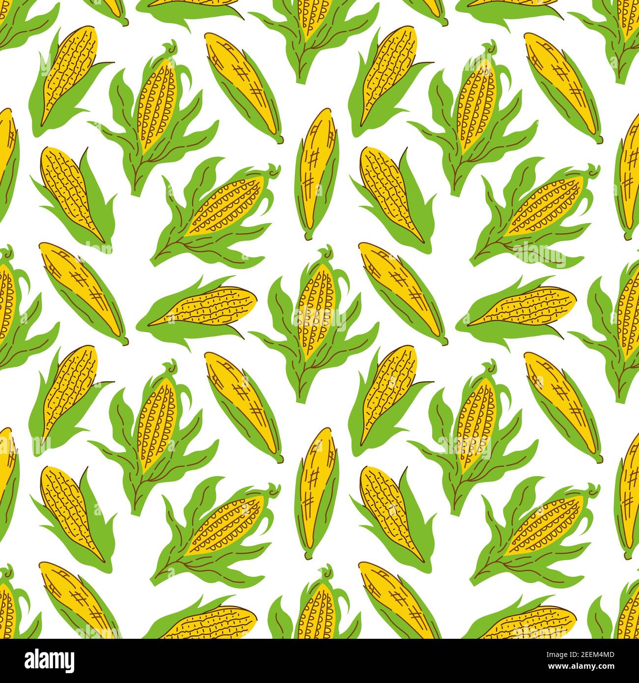 corn vector seamless pattern background vector. Background for menu ...