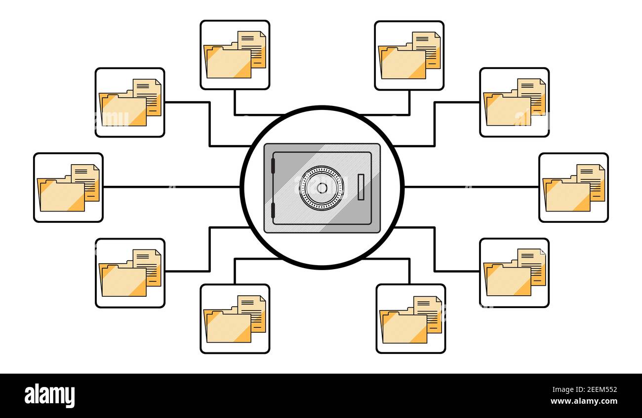 Illustration of a data security concept Stock Photo - Alamy