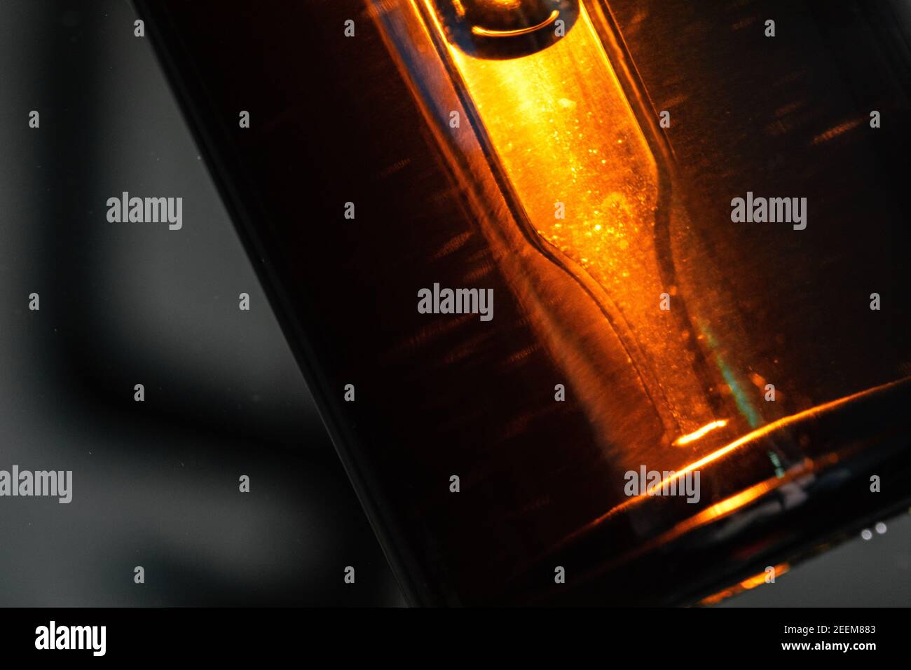 Close up photo of glass cosmetics container for oily texture Stock ...