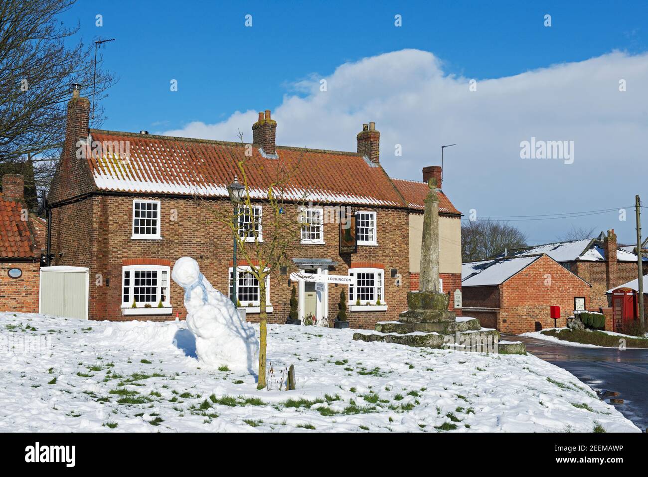 The Wellington Inn, in the village of Lund, East Yorkshire, England UK ...