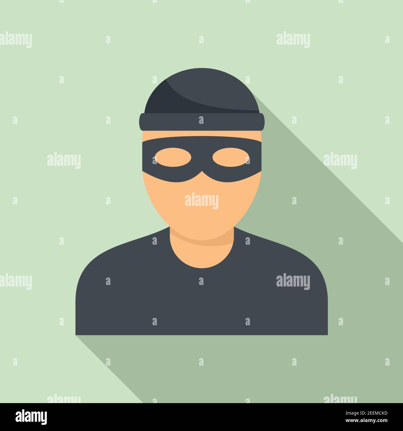 Bandit icon, flat style Stock Vector Image & Art - Alamy