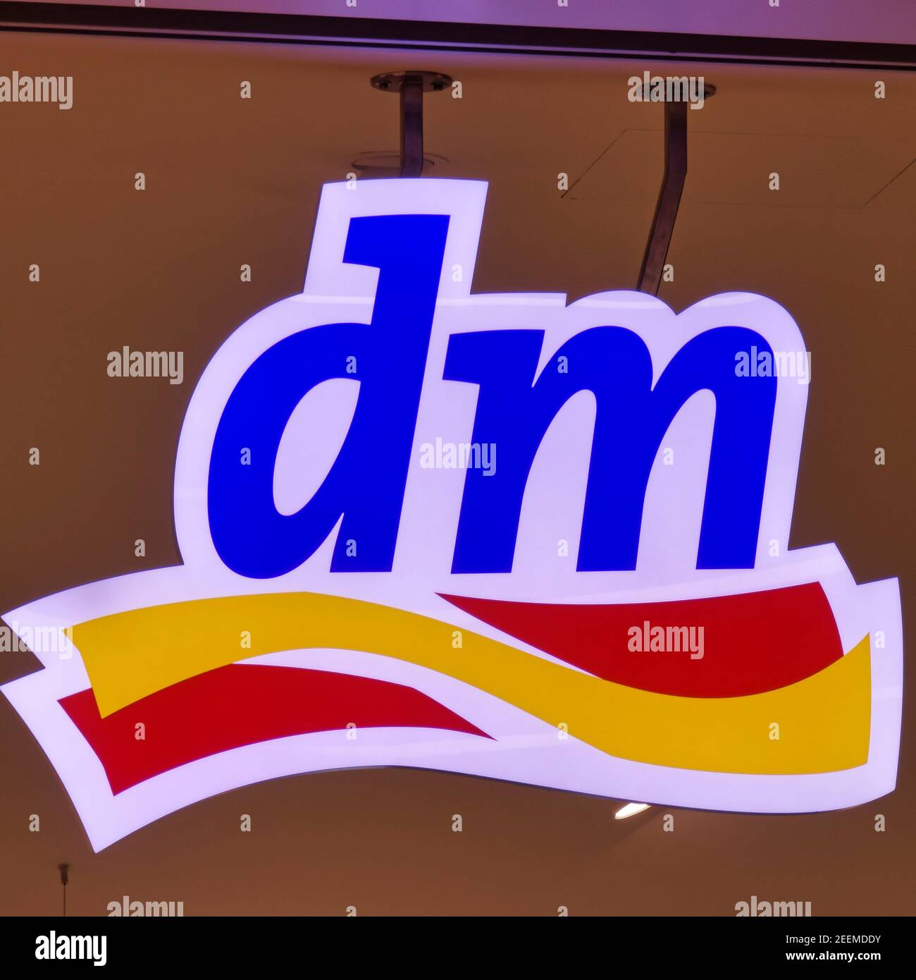 East Side Mall, dm Logo, Berlin-Friedrichshain, Deutschland Stock Photo ...