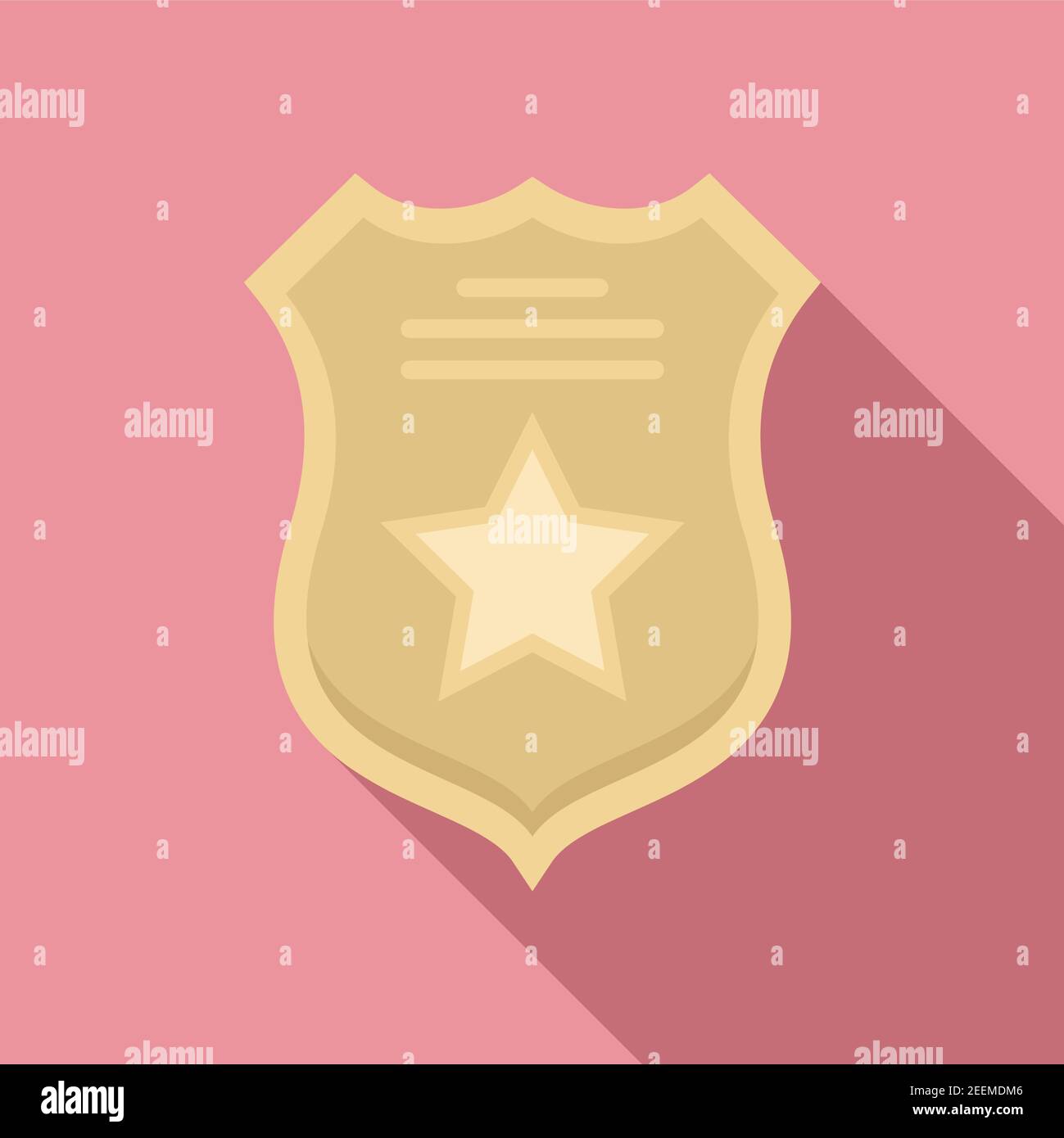 Prison guard shield icon, flat style Stock Vector Image & Art - Alamy