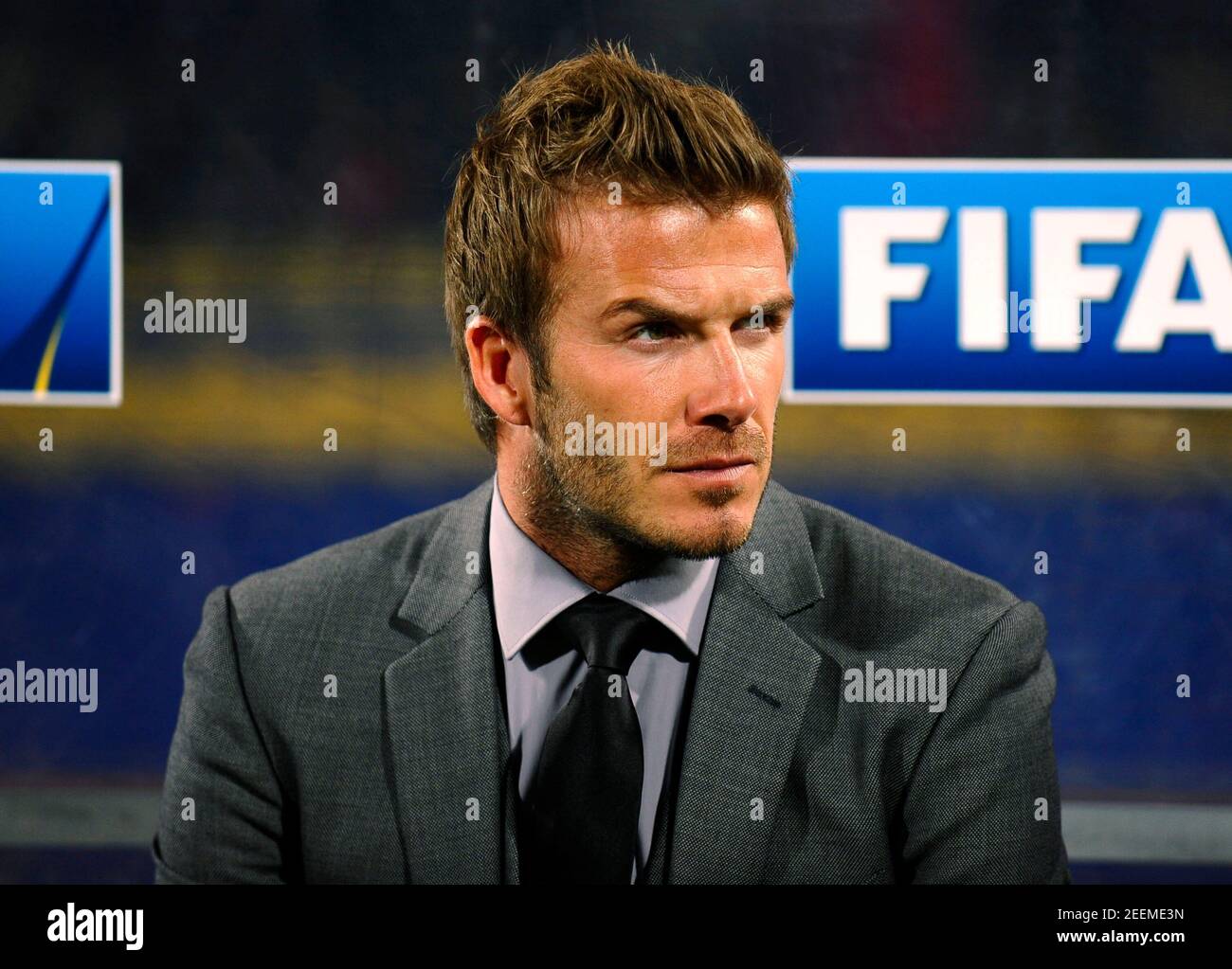 Sport football action dugout david beckham hi-res stock photography and ...