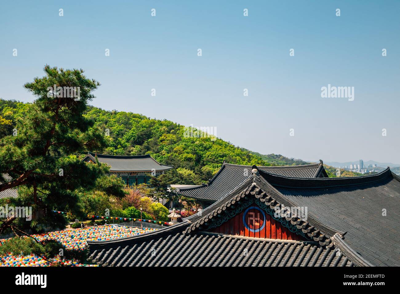 Gakwonsa Temple Korean traditional architecture in Cheonan, Korea Stock ...