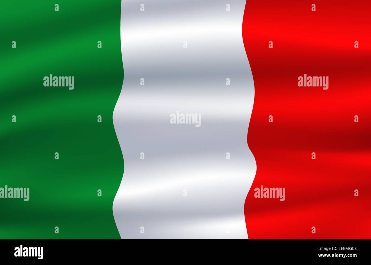 Italy flag vector wavy fabric. Vector Italian republic country official ...