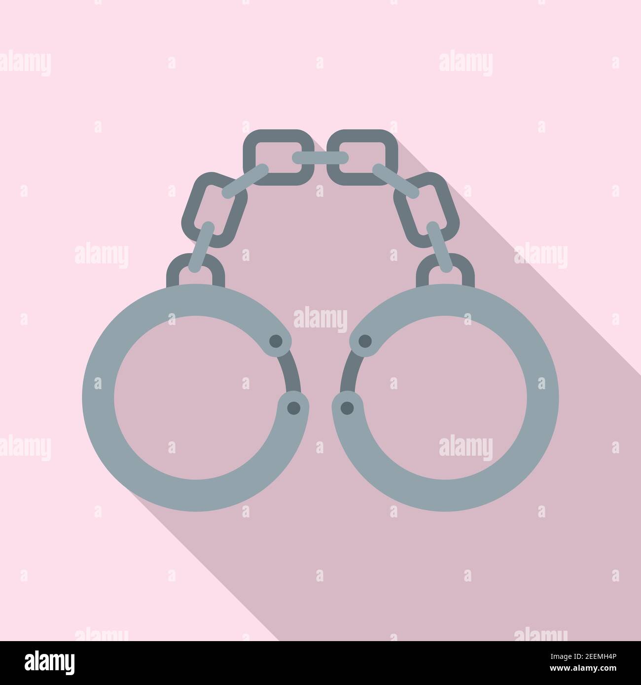 Prison handcuffs icon, flat style Stock Vector Image & Art - Alamy