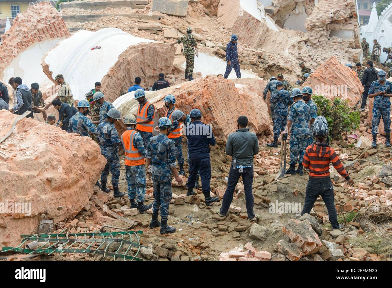 KATHMANDU, NEPAL - APRIL 26, 2015: Nepal Armed Police Force, army ...