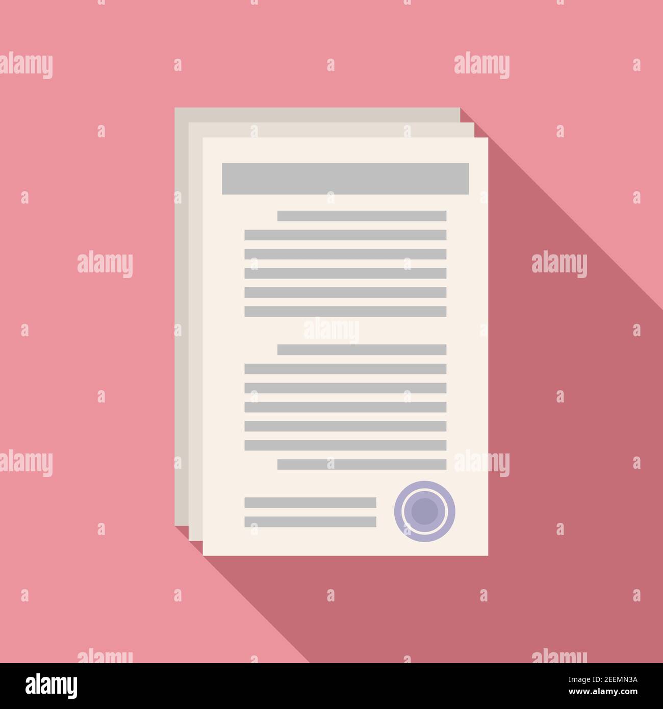 Notary documents icon, flat style Stock Vector Image & Art - Alamy