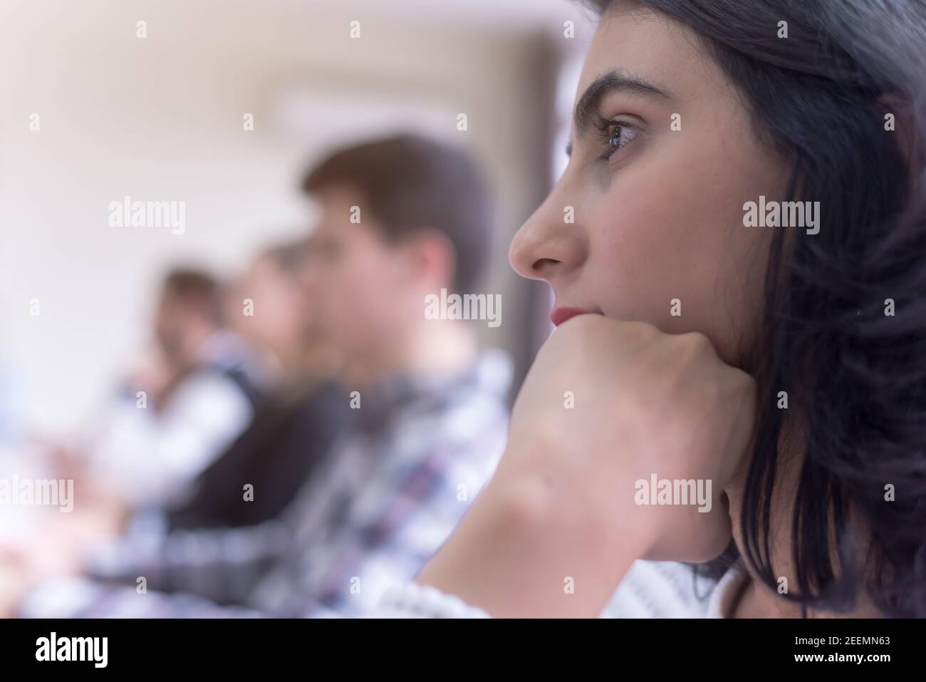 Group of muttiethnic IT students working at their computer lab. Group ...
