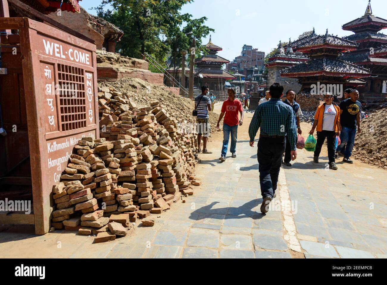 KATHMANDU, NEPAL - MAY 14, 2015: Durbar Square, a UNESCO World Heritage ...
