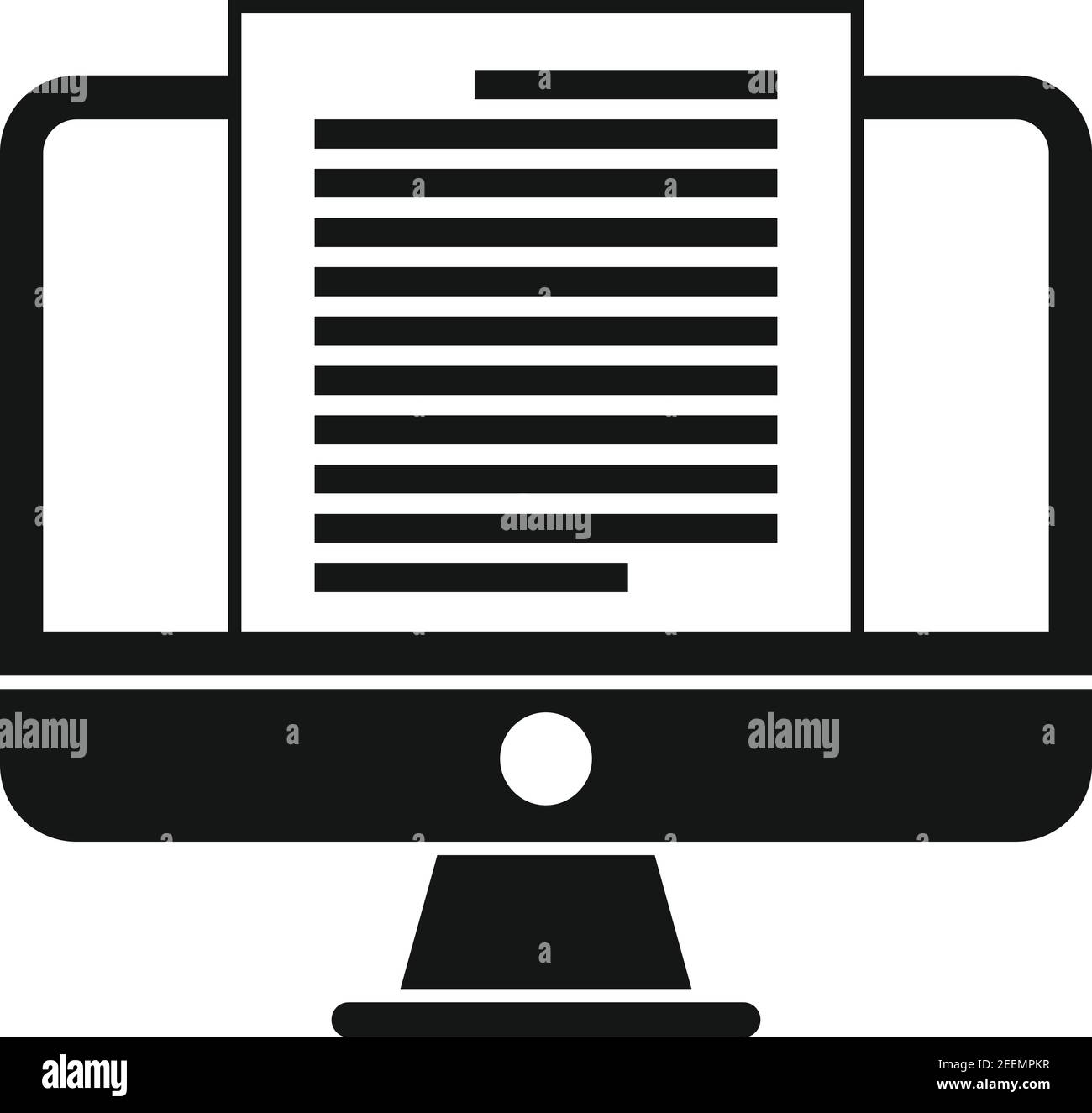 Doctor reading computer screen Stock Vector Images - Alamy
