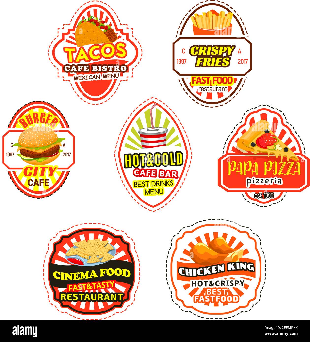 Nacho french fries Stock Vector Images - Alamy