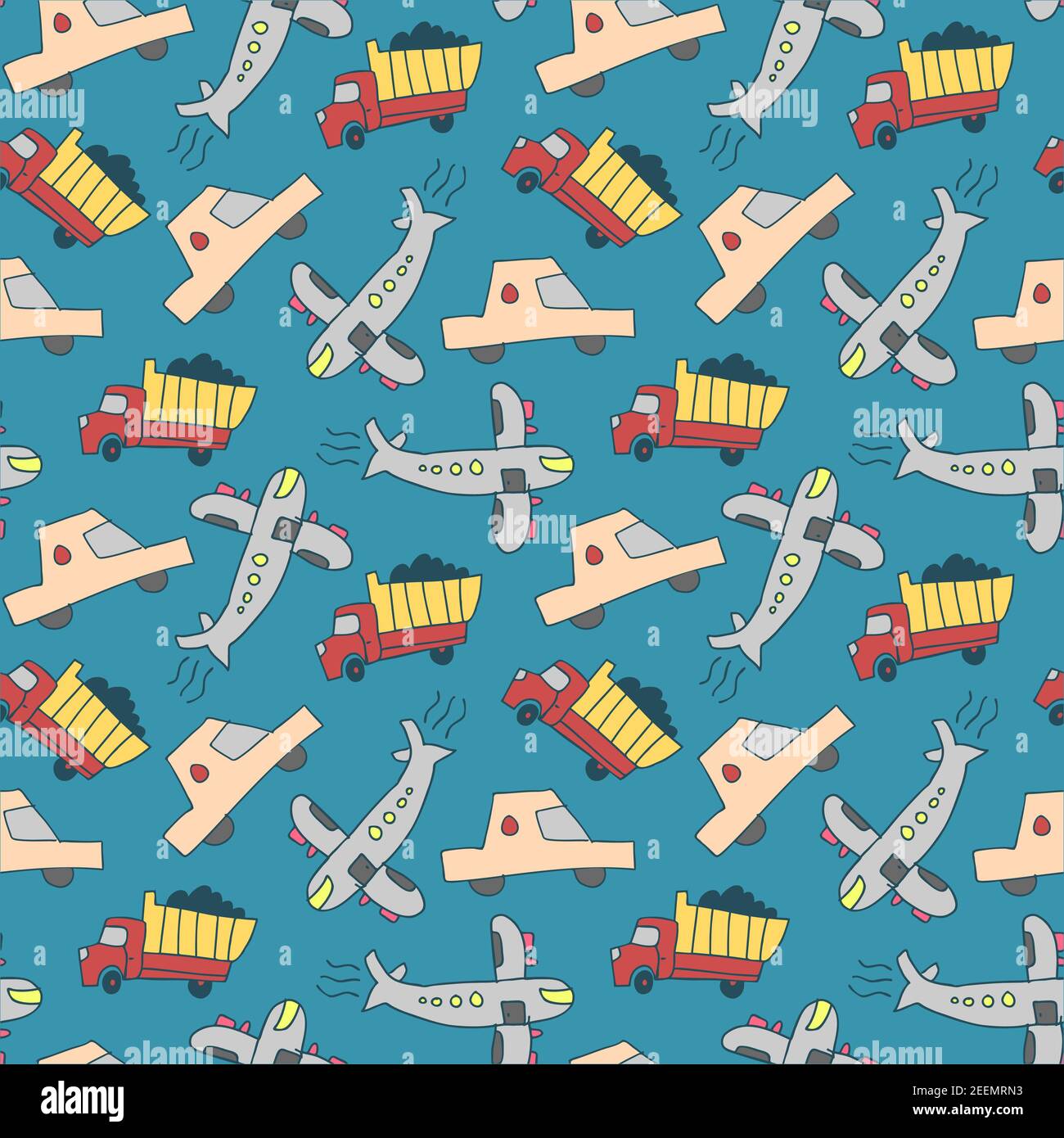 seamless pattern transport. seamless pattern with transport icons Stock ...