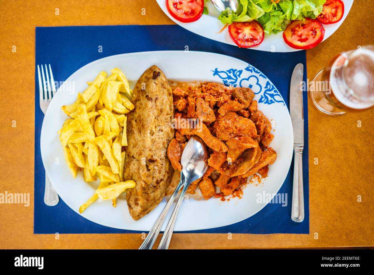 Traditional food from Alentejo, Portugal - cow's tongue and migas ...
