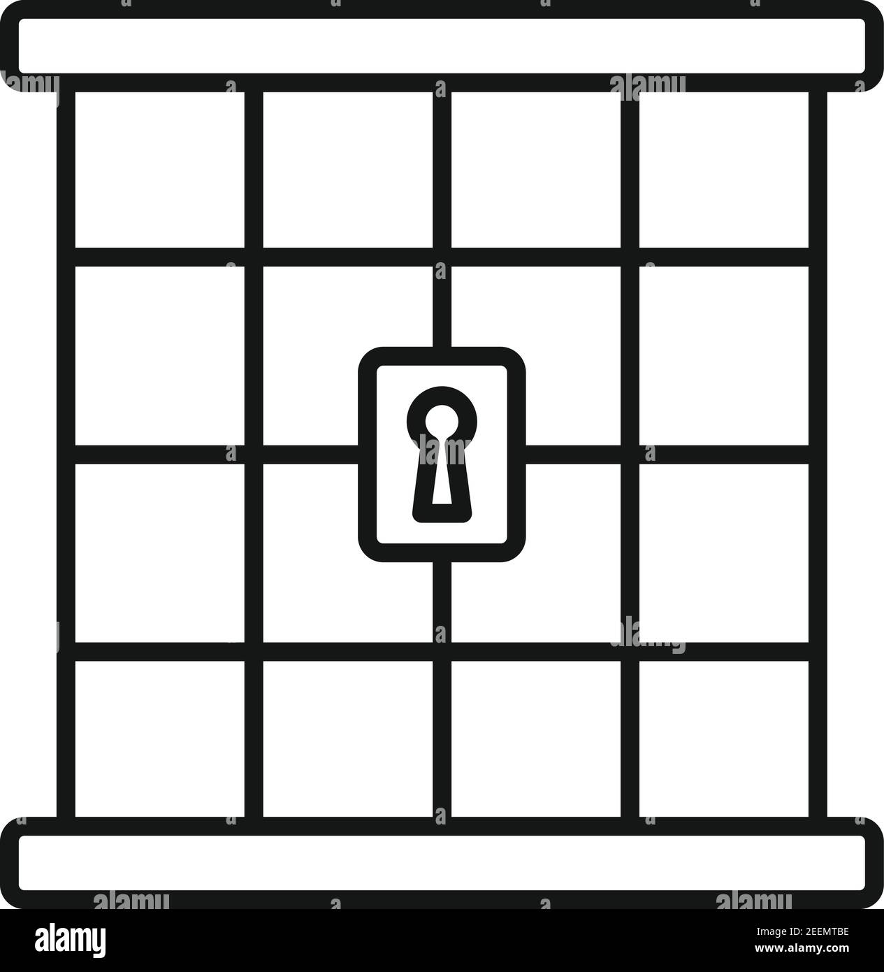 Prison gate icon, outline style Stock Vector Image & Art - Alamy