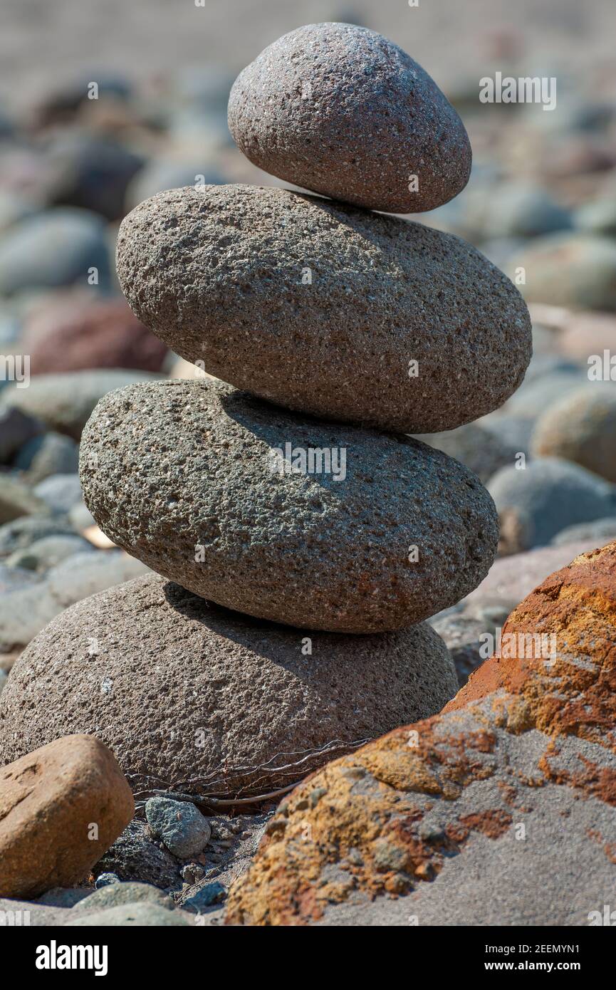 At Oxbow Park, alongd the Sandy River, has a beach where rocks are ...