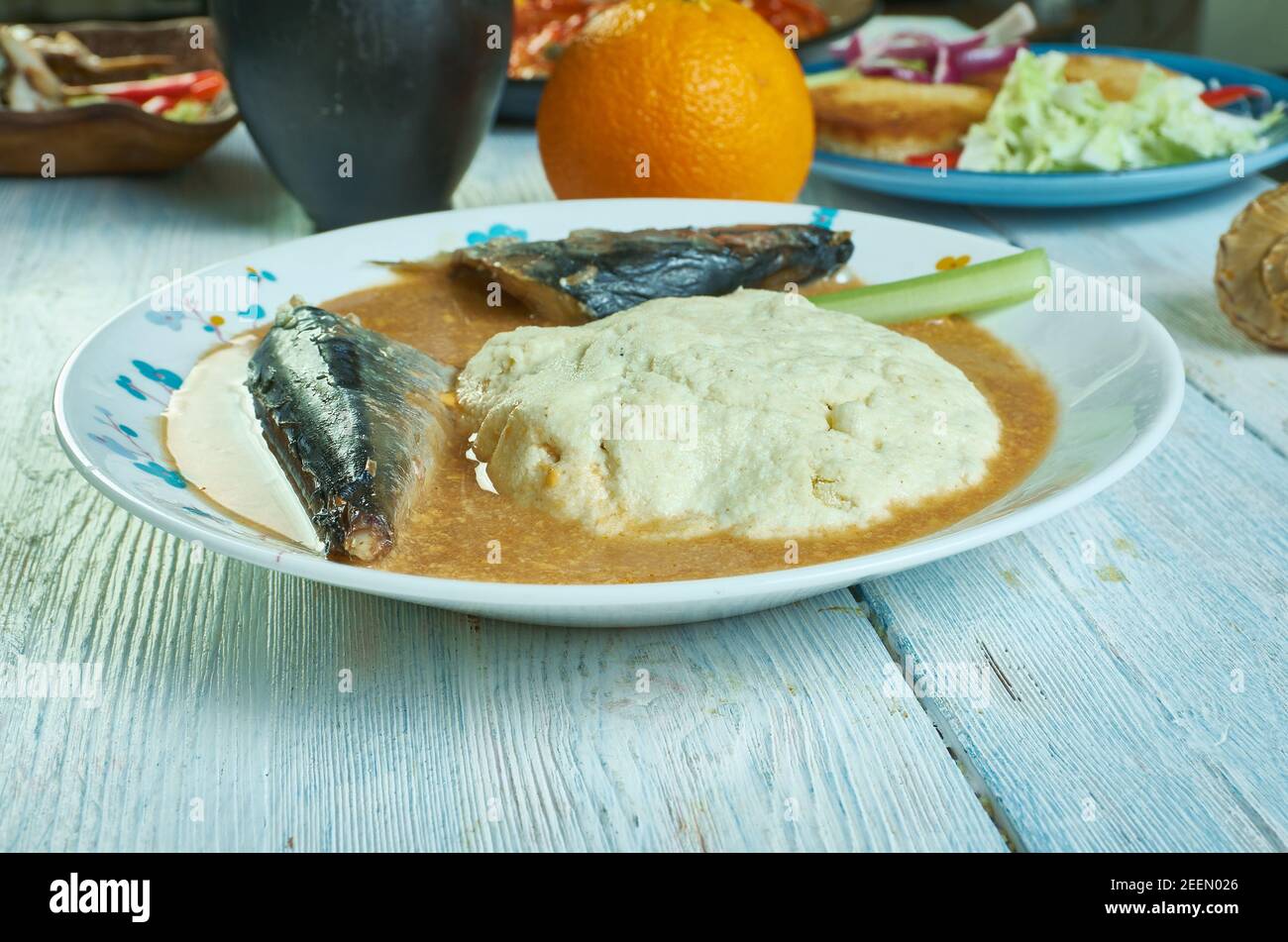 Kokonte staple food, eaten in some parts of Africa including Togo ...