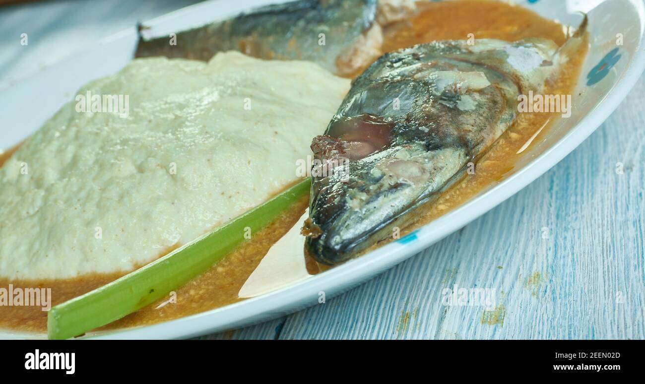 Kokonte staple food, eaten in some parts of Africa including Togo ...