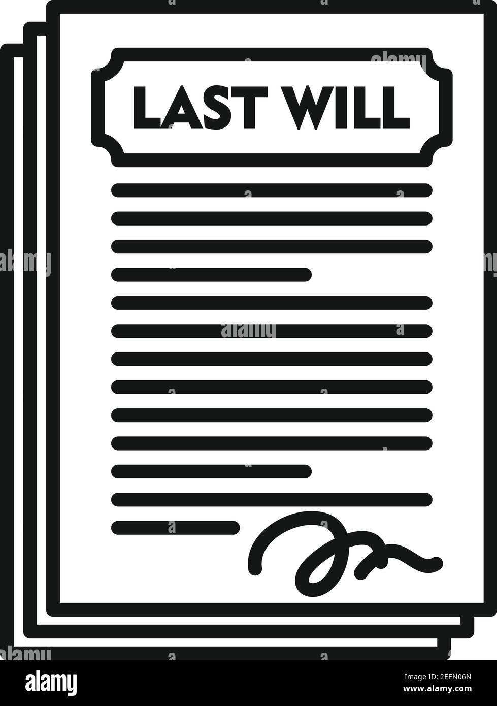 Notary last will icon, outline style Stock Vector Image & Art - Alamy