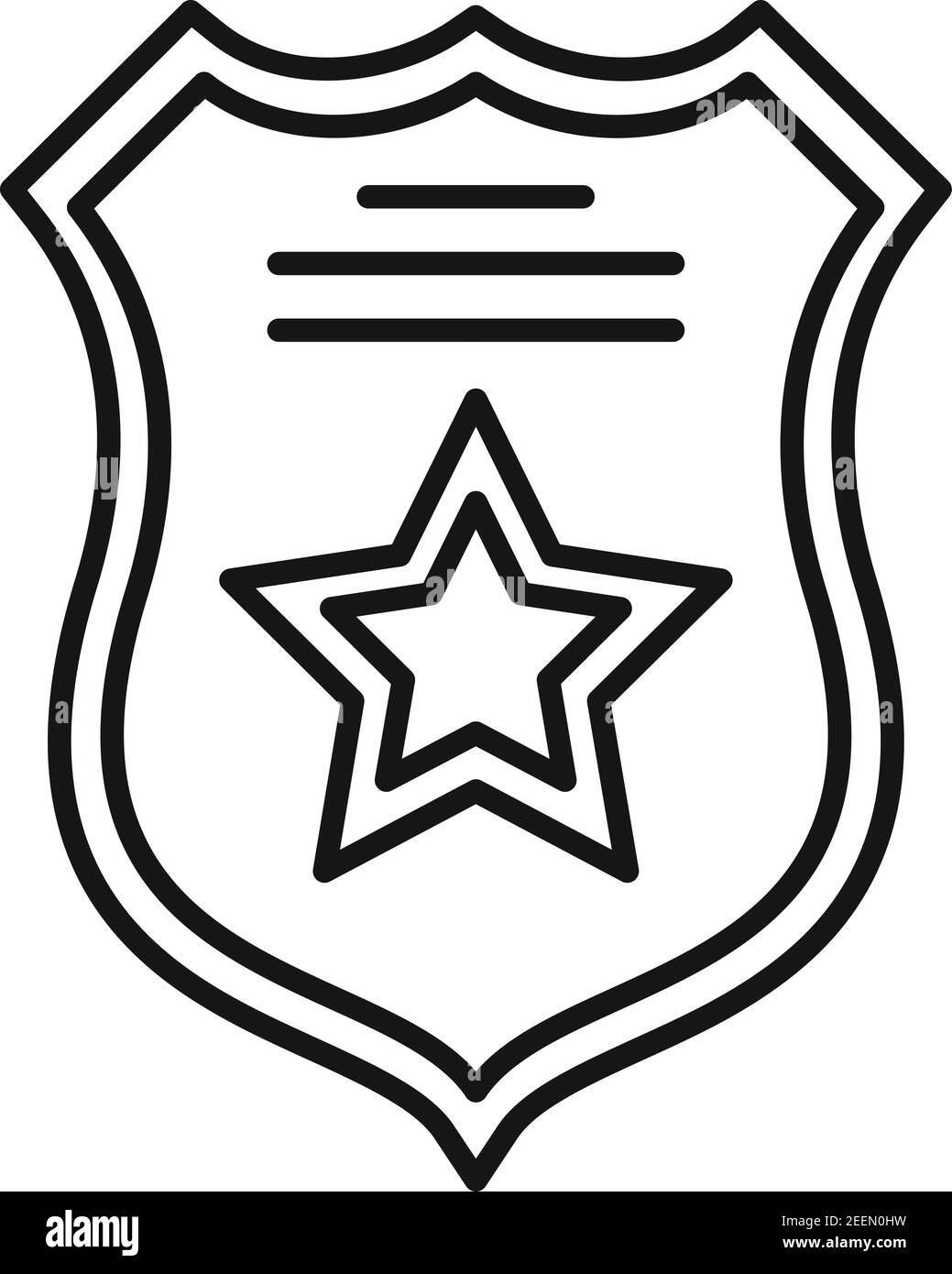 Prison guard shield icon, outline style Stock Vector Image & Art - Alamy