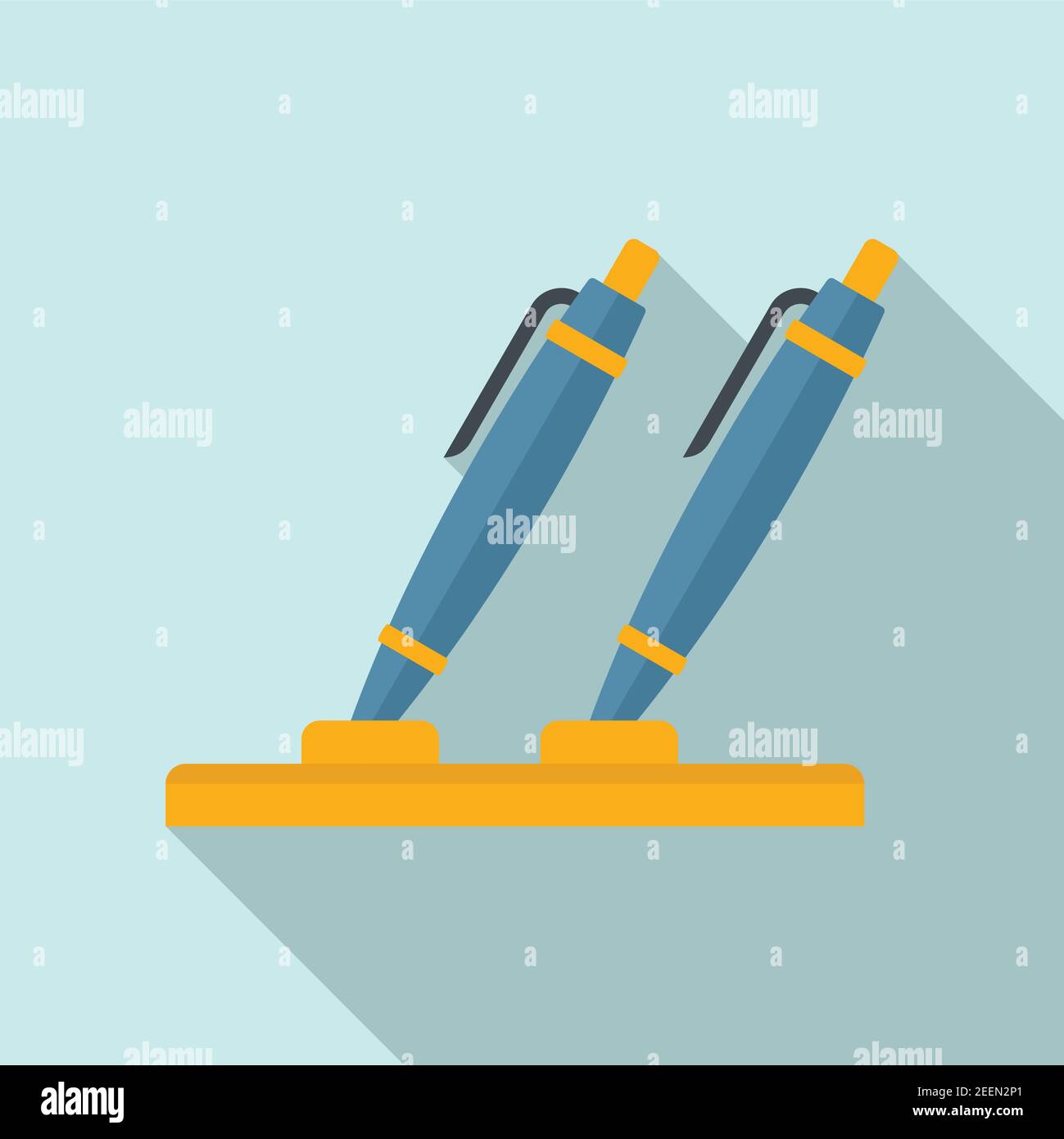 Notary pens stand icon, flat style Stock Vector Image & Art - Alamy