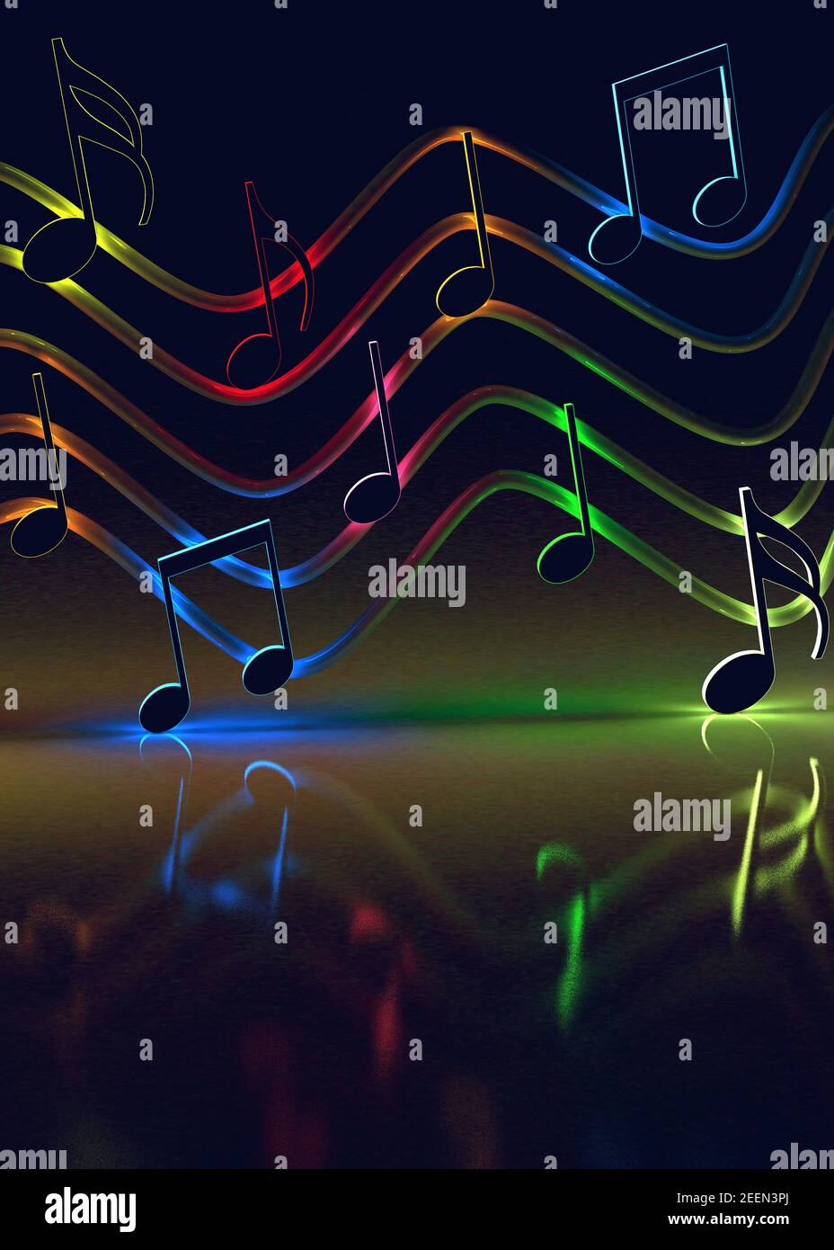 Song and melody concept.3d illustration for music festivals and jazz ...
