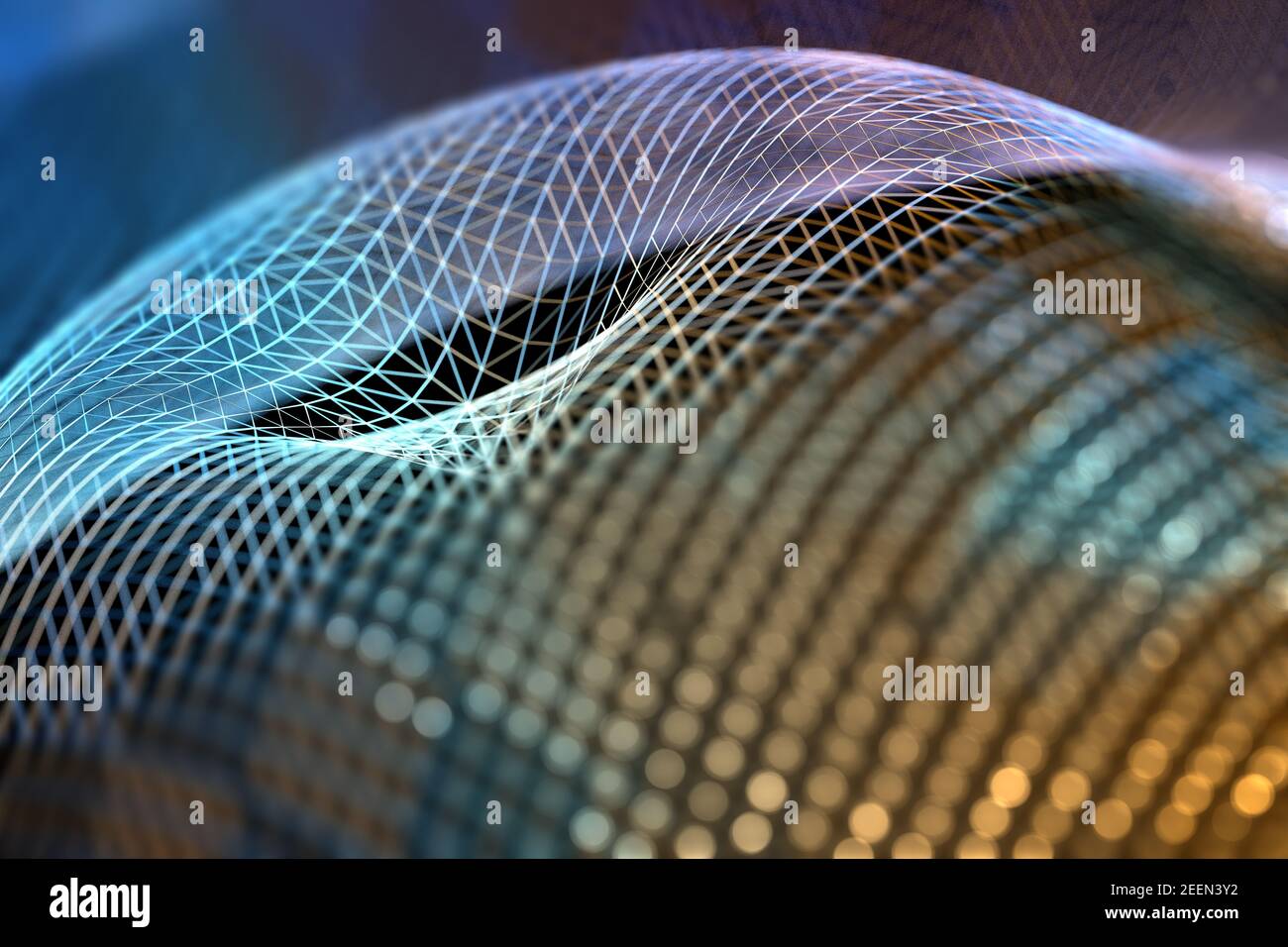 Abstract background of technology and science. Mesh or net with lines ...