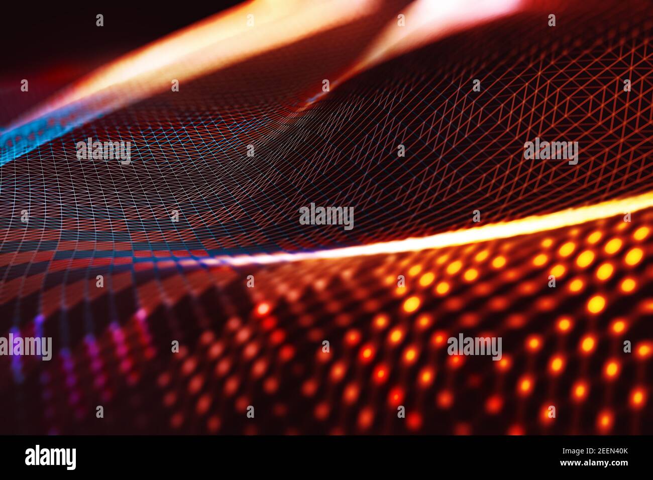 Abstract background of technology and science. Mesh or net with lines ...