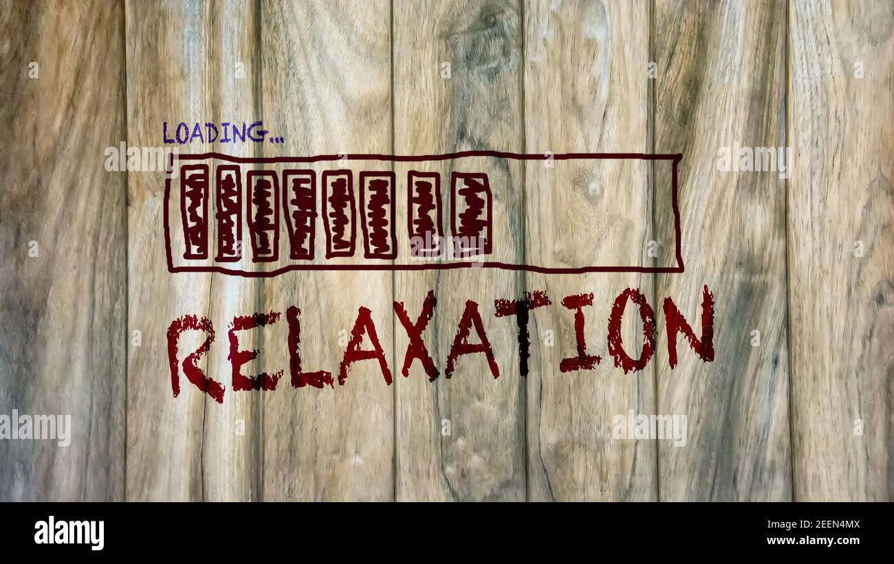 Street Sign the Direction Way to Relaxation Stock Photo - Alamy