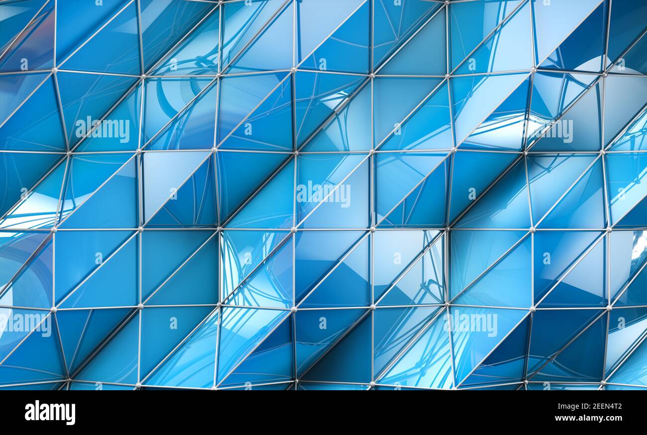 Blue squares wall surface. Abstract image background of cubes blocks ...