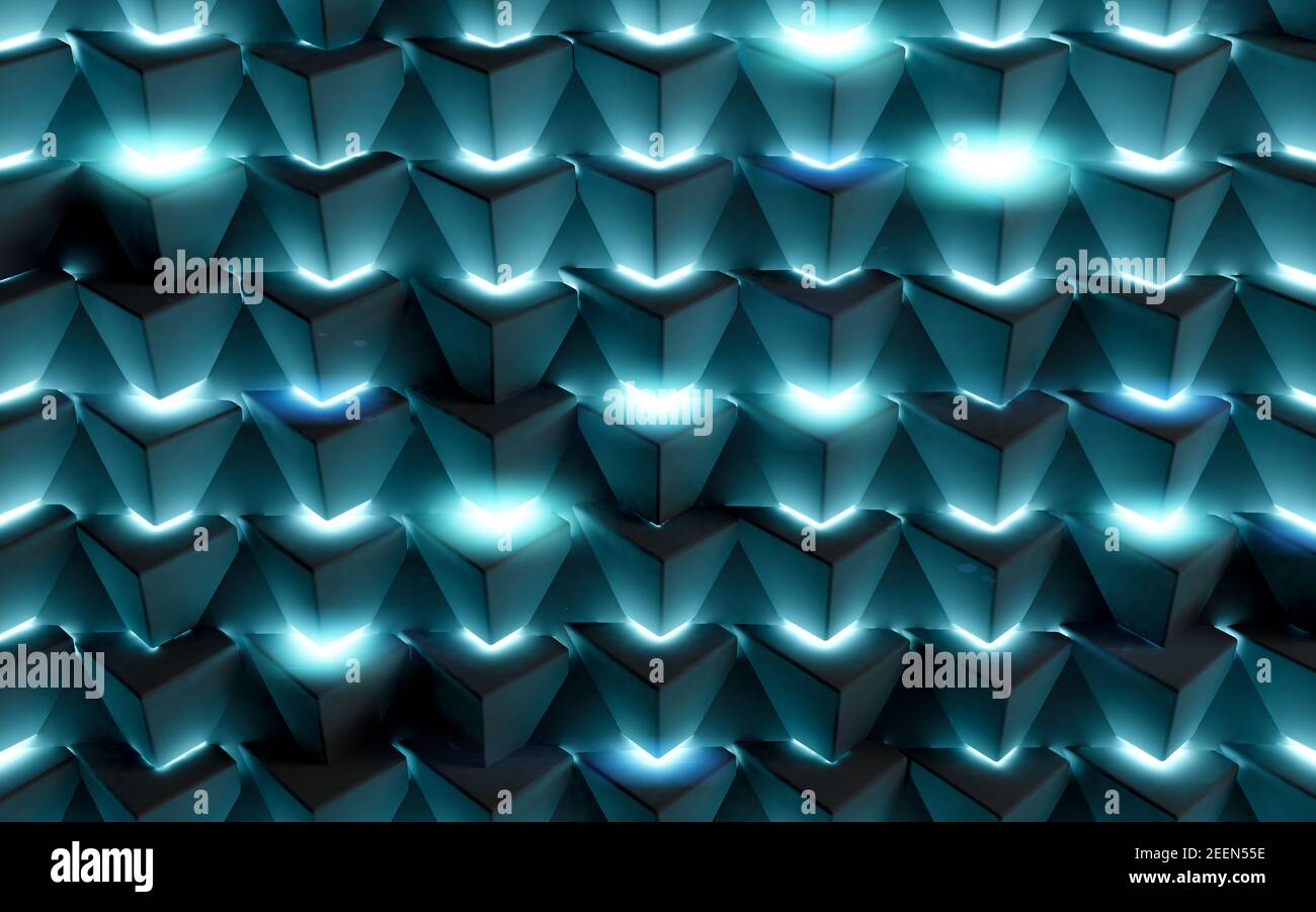 Futuristic 3d illustration of design of squares, rectangles and ...