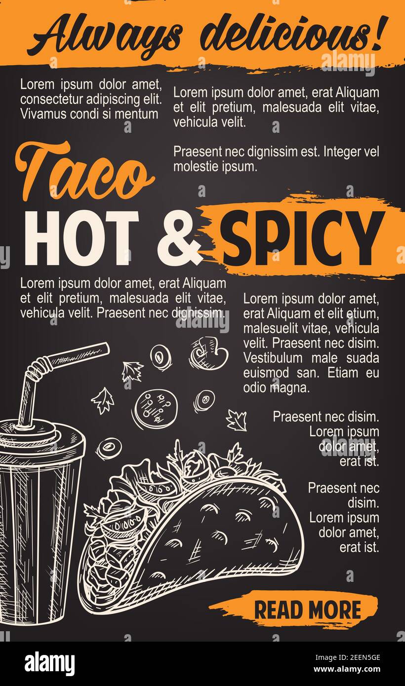 Taco fast food sketch Stock Vector Images - Alamy