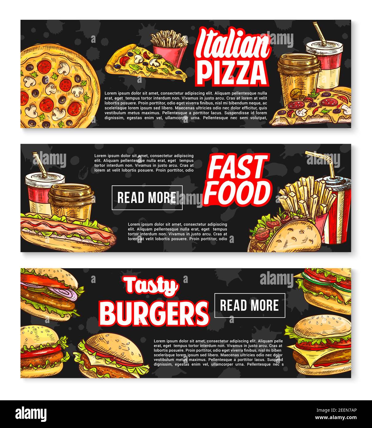 Doner banner Stock Vector Images - Alamy