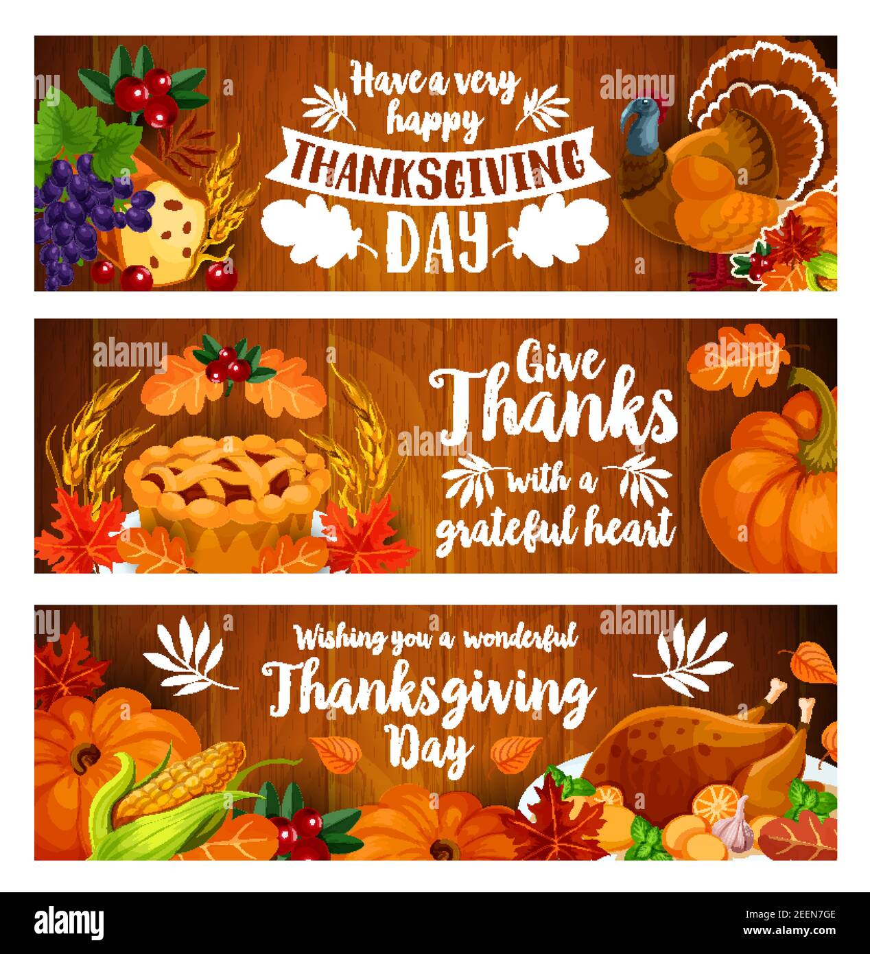 Turkey pie cranberry Stock Vector Images - Alamy