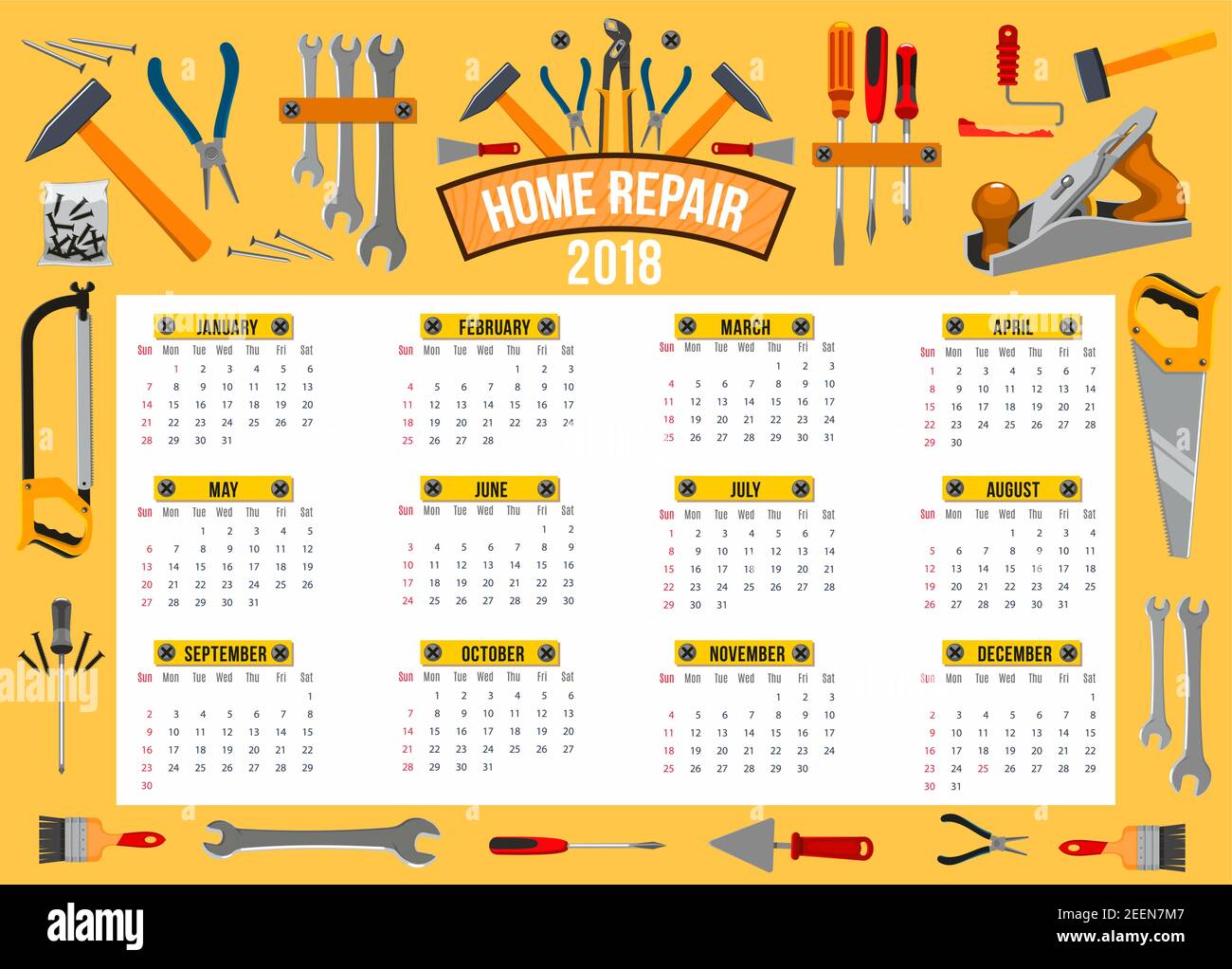 Measure tape calendar Stock Vector Images - Alamy
