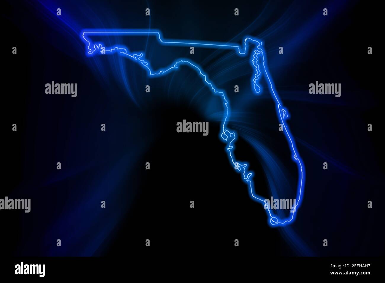 Florida map outline hi-res stock photography and images - Alamy